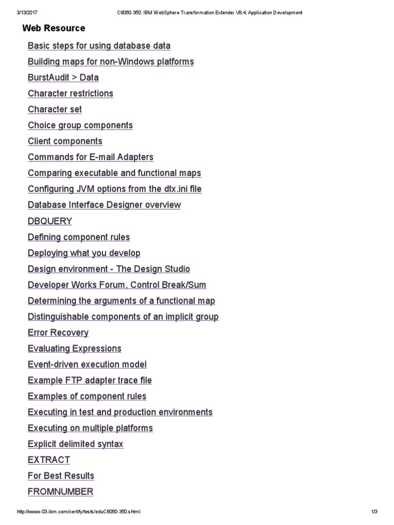 IBM WebSphere Transformation Extender V8 | PDF | Xml | Hypertext ...