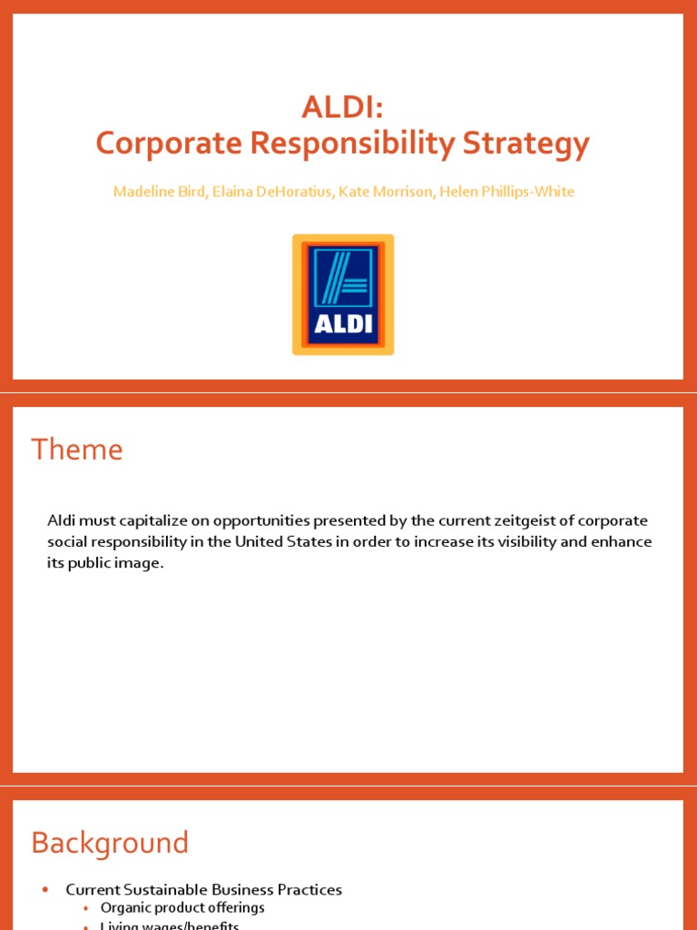 Aldi Case Analysis FINAL | PDF | Corporate Social Responsibility | Employment