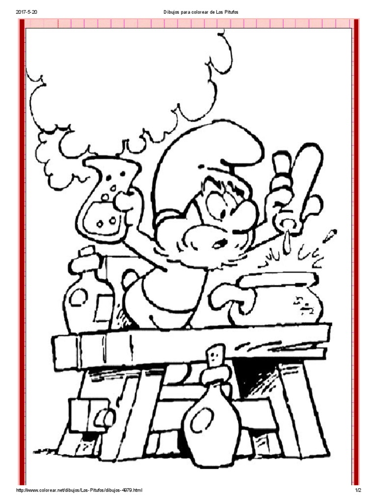 Dibujos Para Colorear De Los Pitufos
