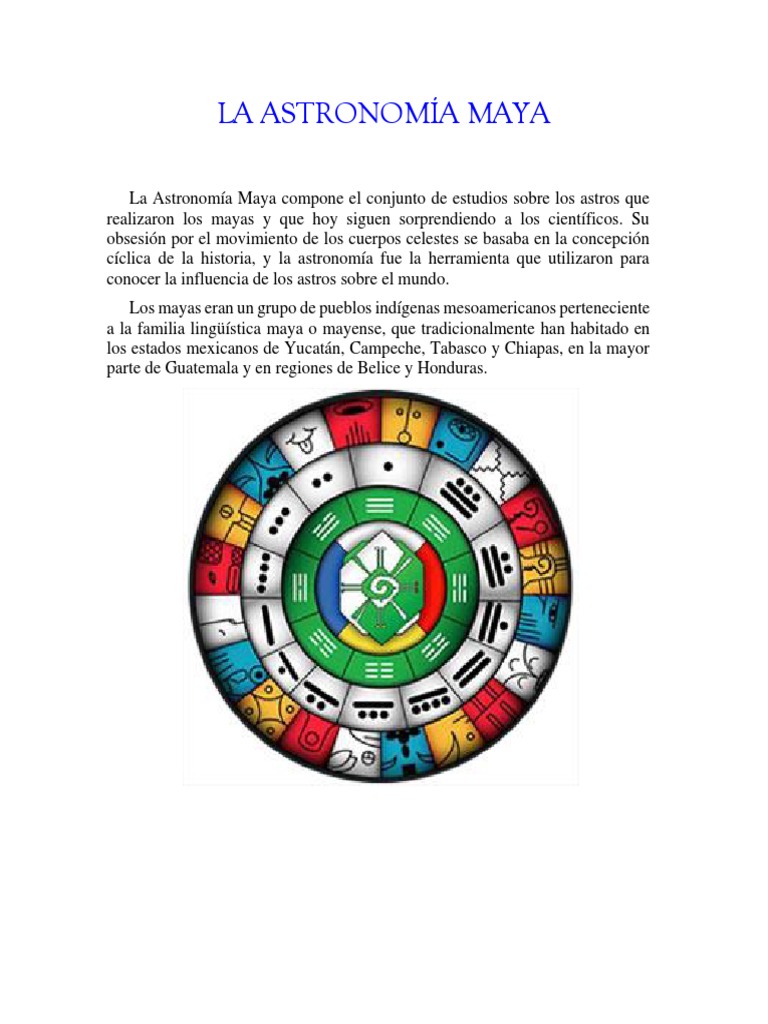 La Astronomía Maya | PDF | Civilización maya