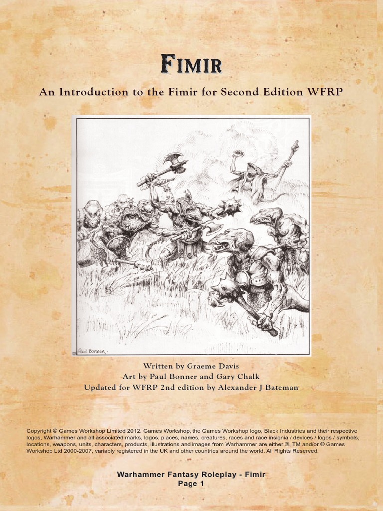 Fimir PDF | PDF | Campaign Settings | Fantasy