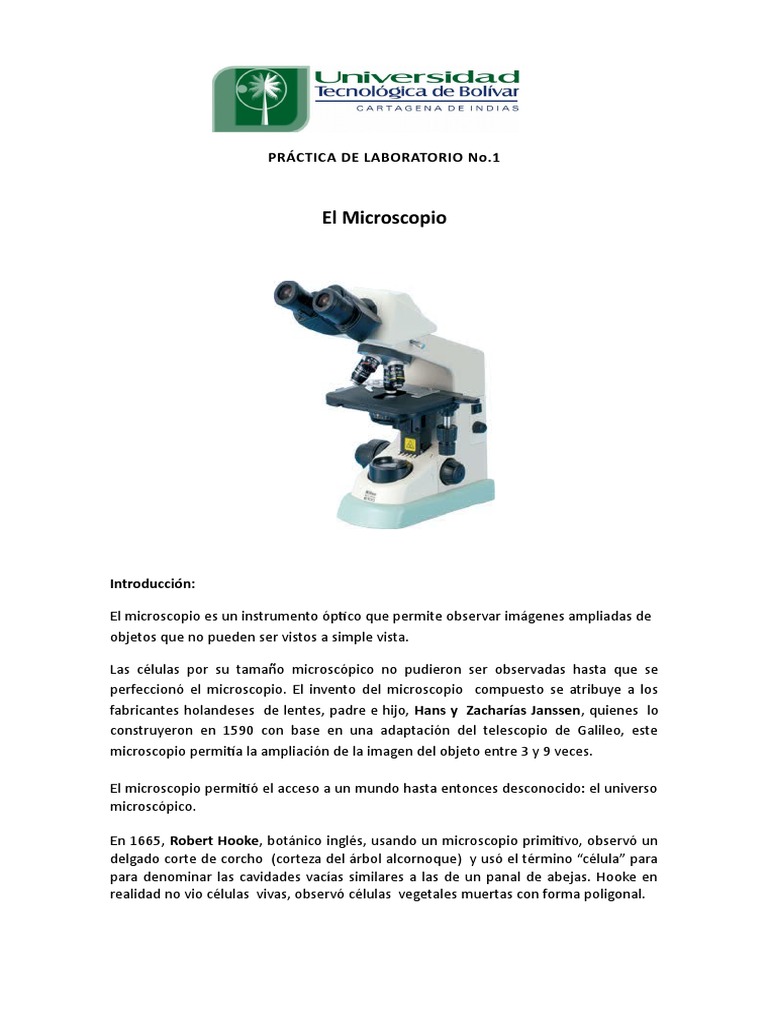 El Microscopio | Descargar gratis PDF | Microscopio | Óptica