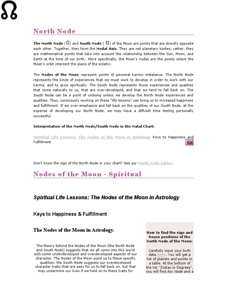North Node | PDF | Moon | Romance (Love)