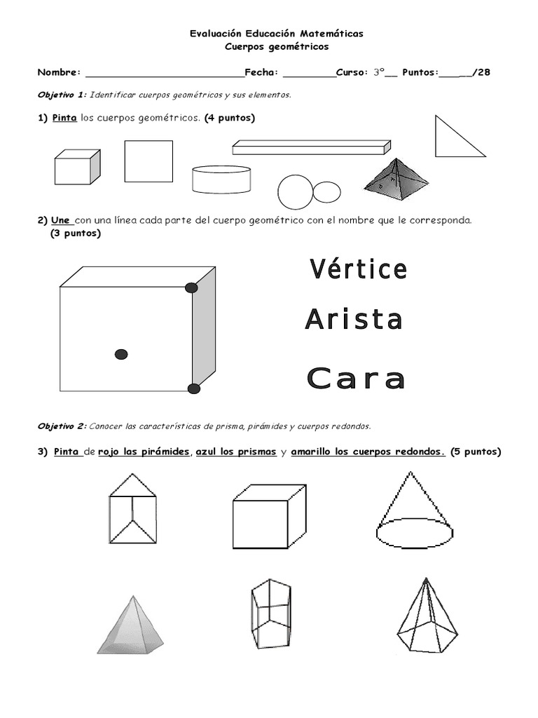 Evaluacion de Cuerpos Geometricos