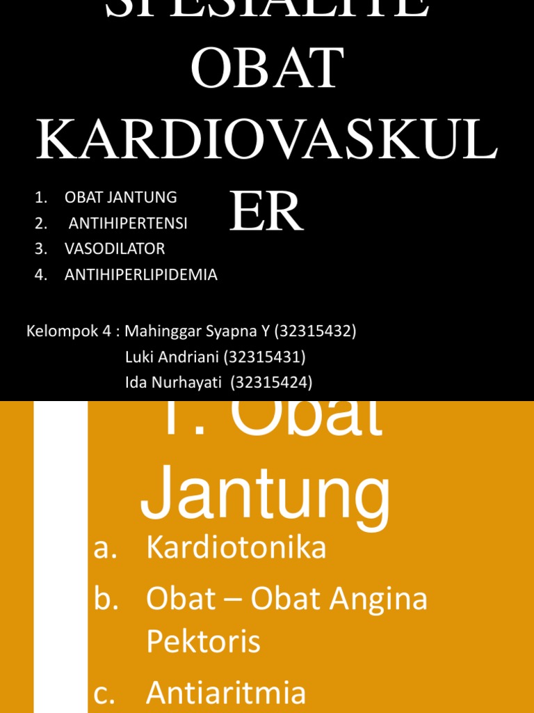 Spesialite Obat Kardiovaskuler | PDF