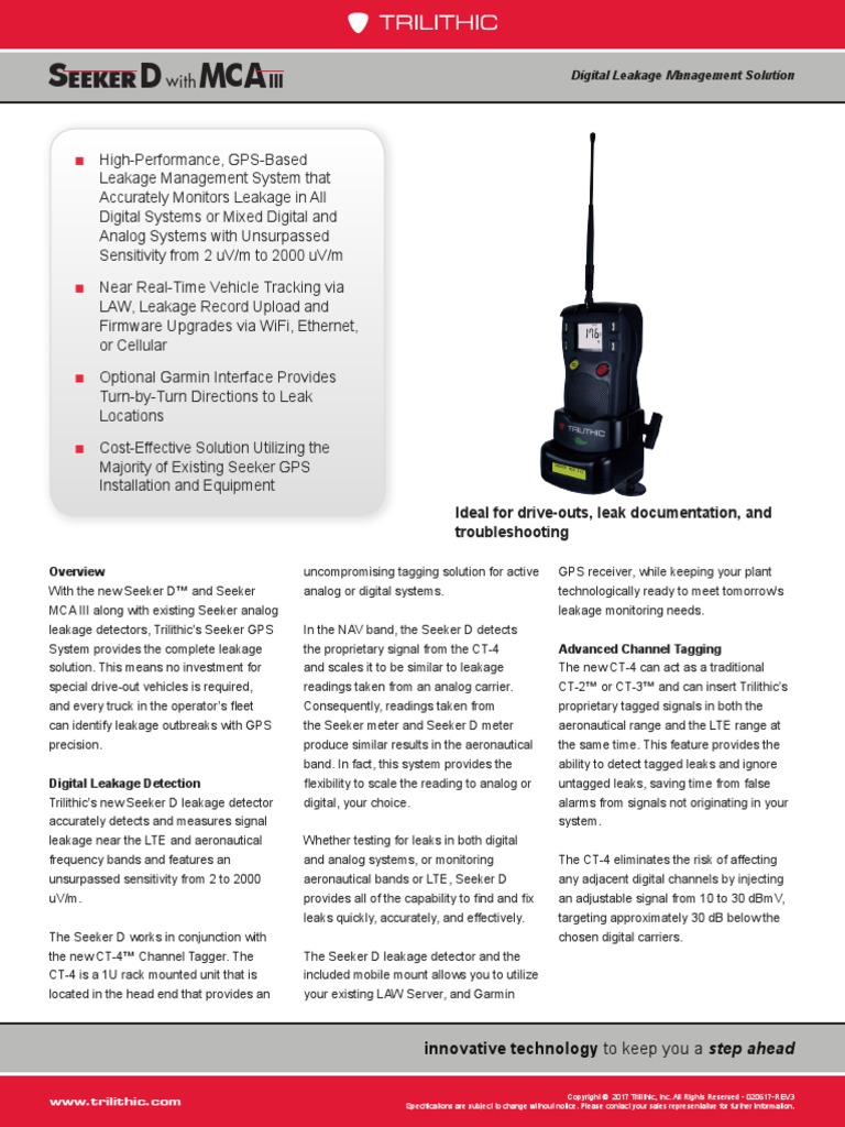 Seeker D With MCA III Datasheet | PDF | Wi Fi | Antenna (Radio)
