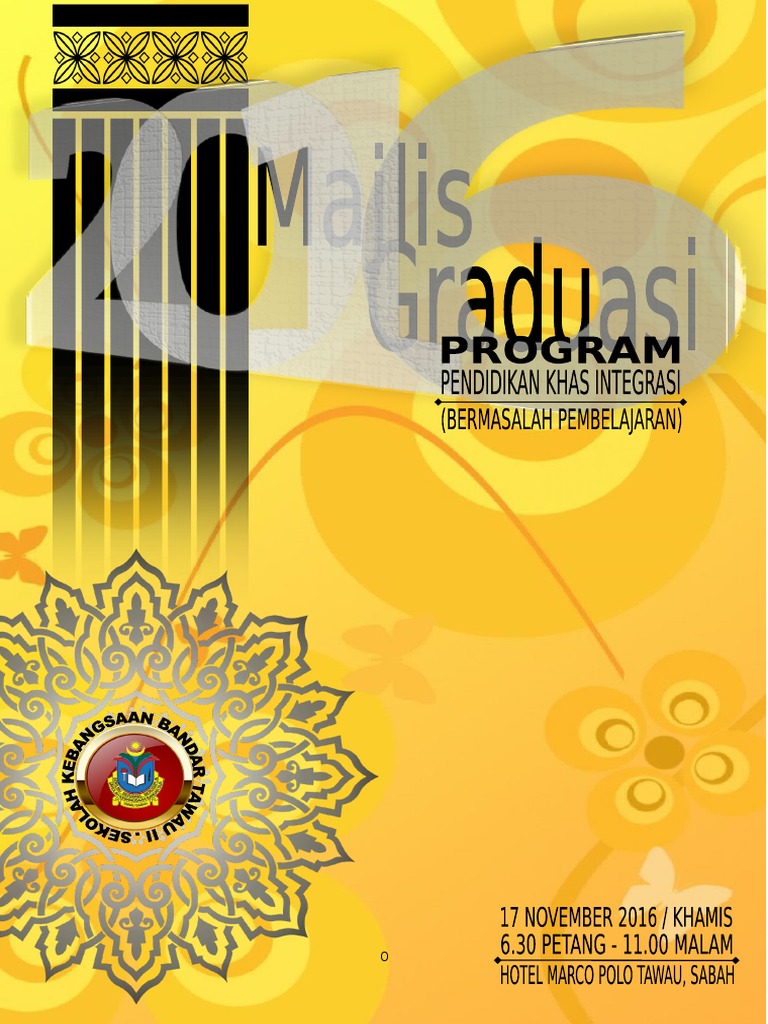 Buku Aturcara Majlis Graduasi Pendidikan Khas 20162 | PDF