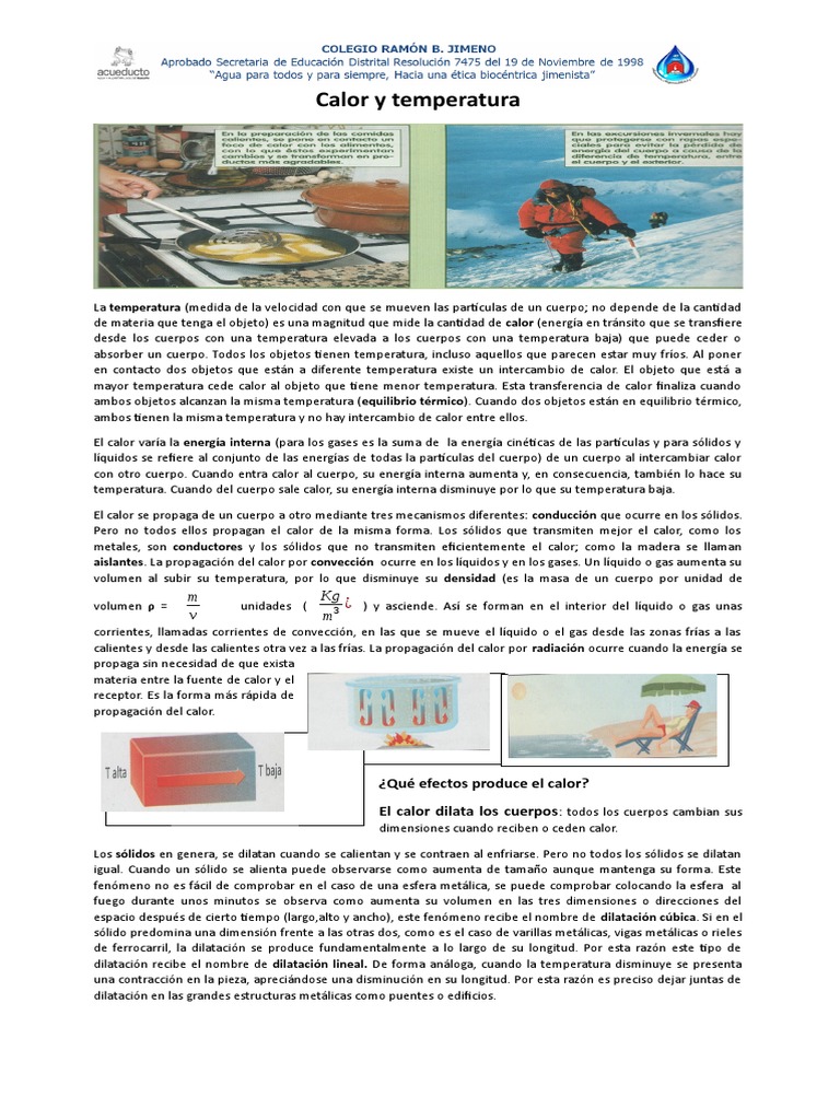 Calor y Temperatura | PDF | Calor | Temperatura