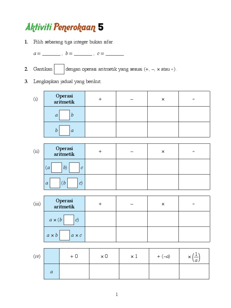 Operasi Aritmetik pada Integer Non-Zero | PDF
