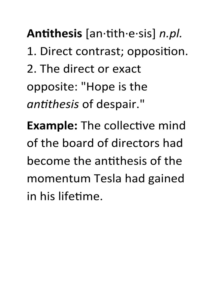 Antithesis | PDF | Self-Improvement | Science & Mathematics