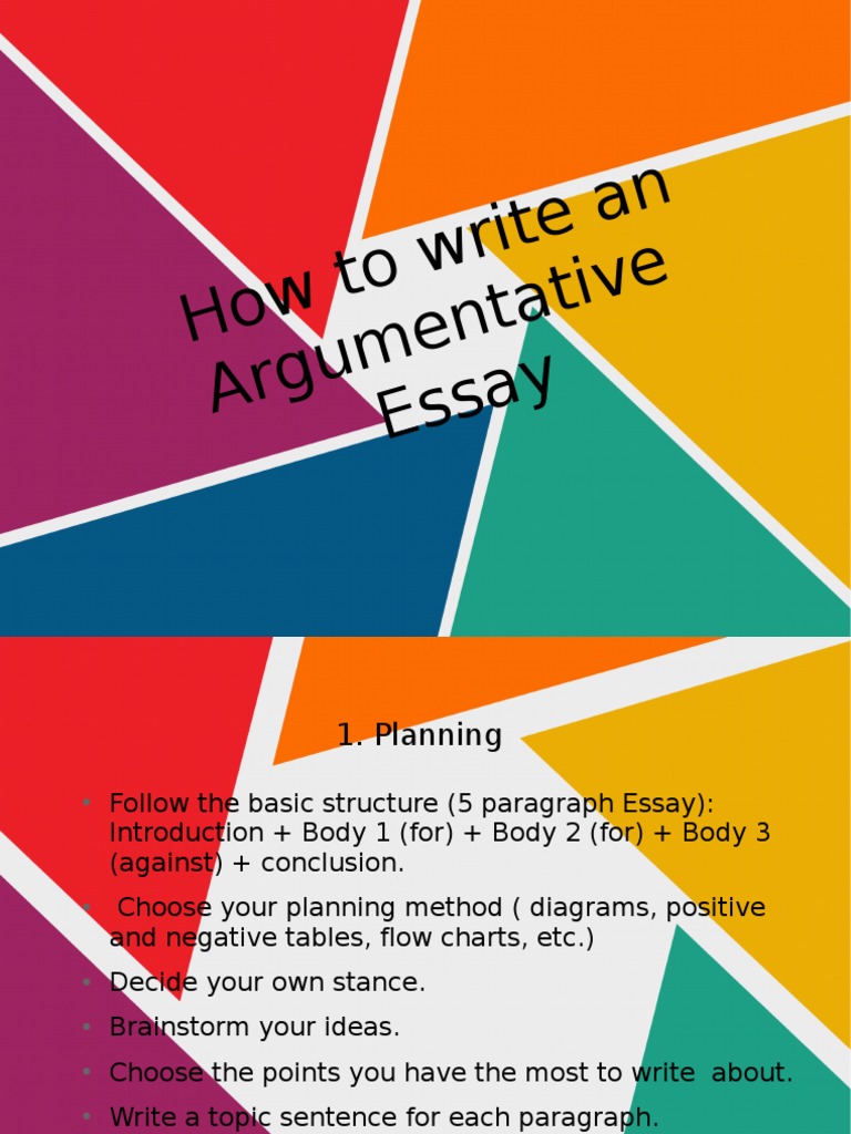 How To Write An Argumentative Essay | PDF | Essays | Question