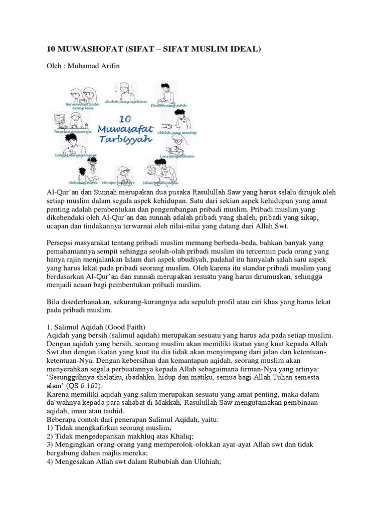 10 Muwashofat Tarbiyah | PDF