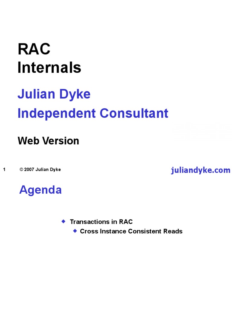 Rac Internals | PDF | Cache (Computing) | Information Technology Management