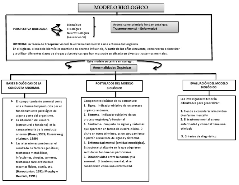 Modelo Biológico de Trastornos Mentales | PDF | Trastorno mental ...