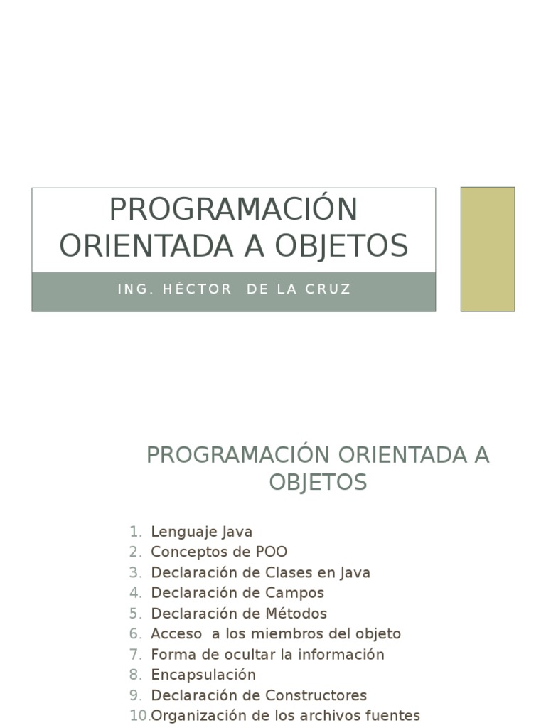 Programación Orientada A Objetos Con Java - NetBeans | PDF | Objeto ...