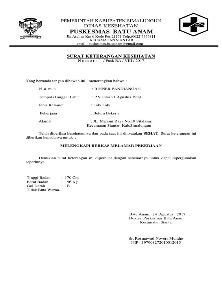 SKD DR Rosmawaty Munthe | PDF