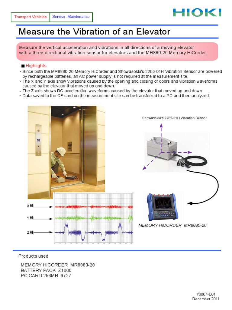 Elevator Vibration Measurement Guide | PDF