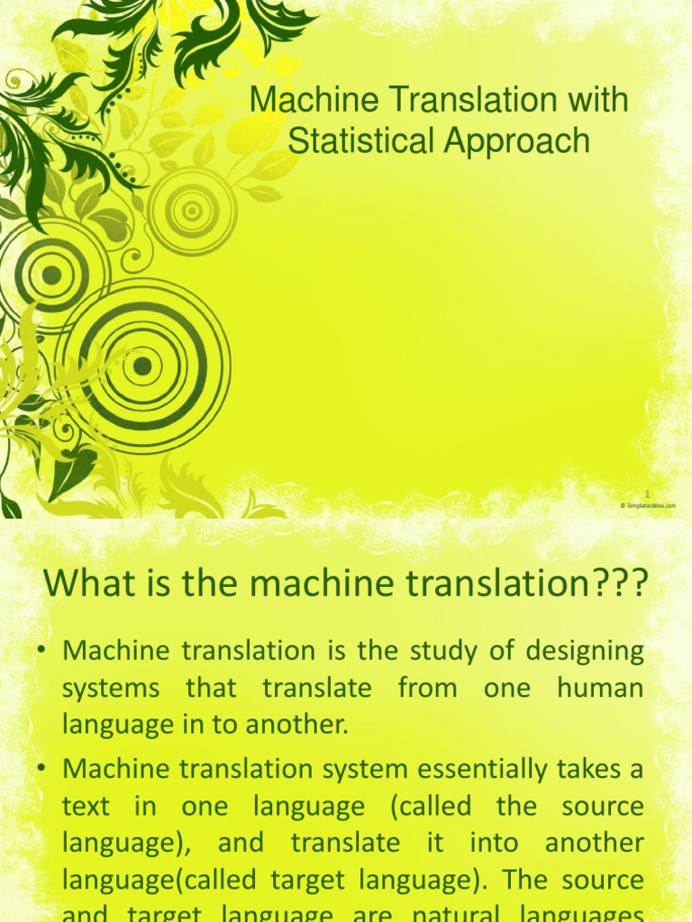 Machine Translation With Statistical Approach | PDF | Parsing | Linguistics