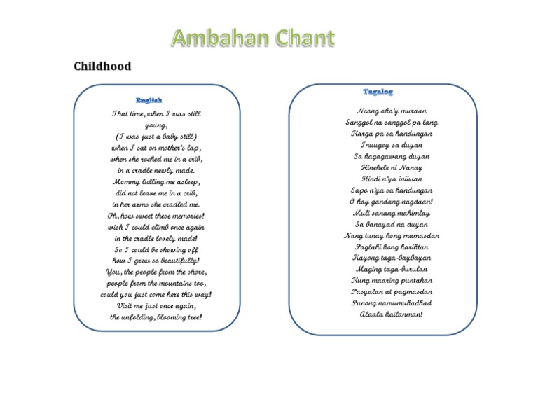 Ambahan 1 | PDF