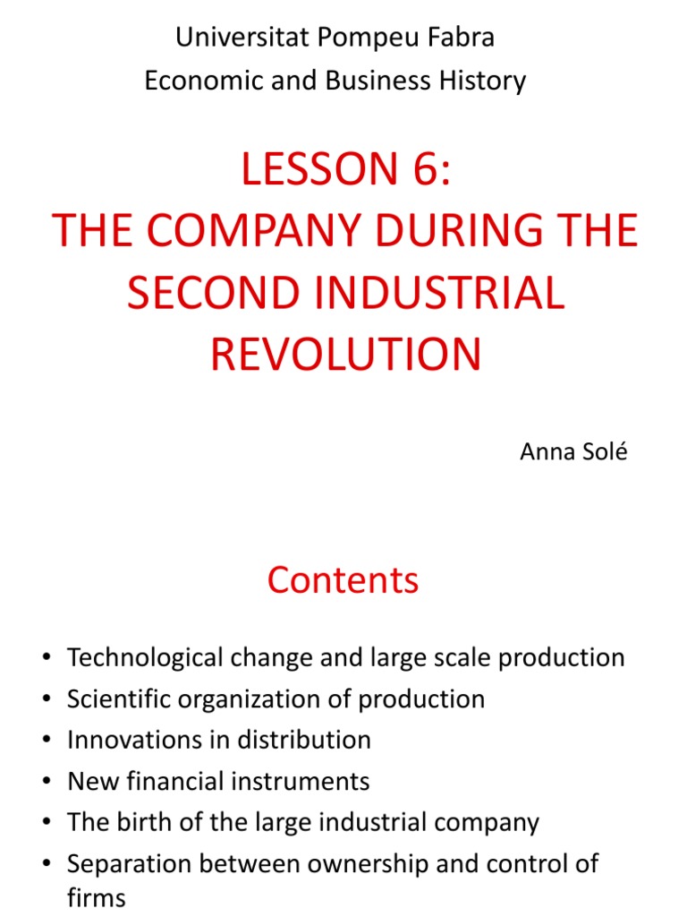 The Rise of Large Industrial Corporations: Technological Drivers ...
