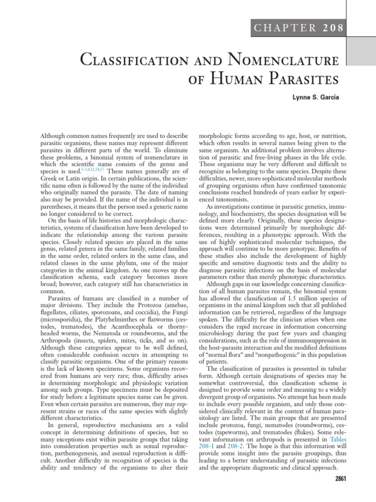 Classification of Human Parasites | PDF | Parasites | Microbiology