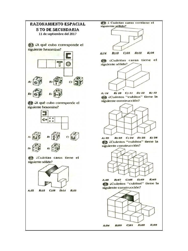 Razonamiento Espacial | PDF