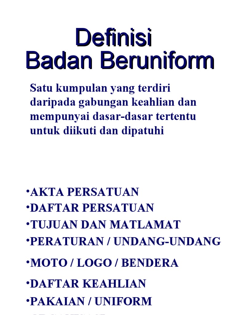 Badan Beruniform | PDF