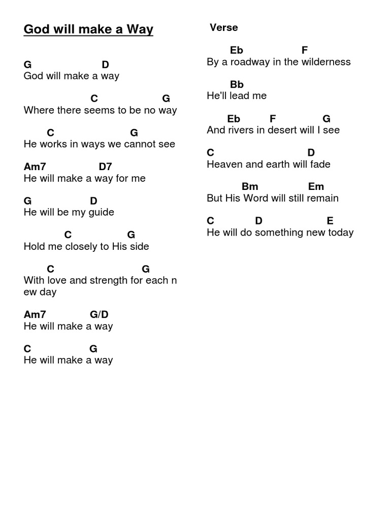 God Will Make A Way | PDF