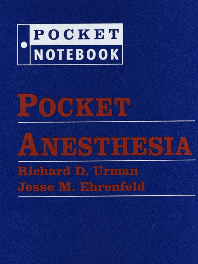 Pocket Anesthesia | PDF | Fentanyl | Nonsteroidal Anti Inflammatory Drug
