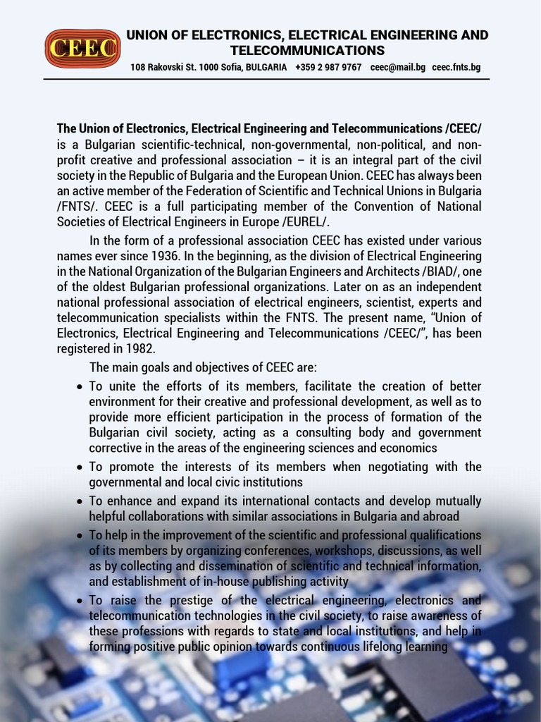 CEEC Presentation | PDF | Bulgaria | Engineering