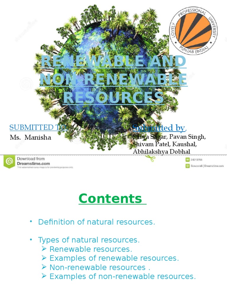Renewable vs Non-Renewable Resources | PDF | Renewable Energy | Solar ...