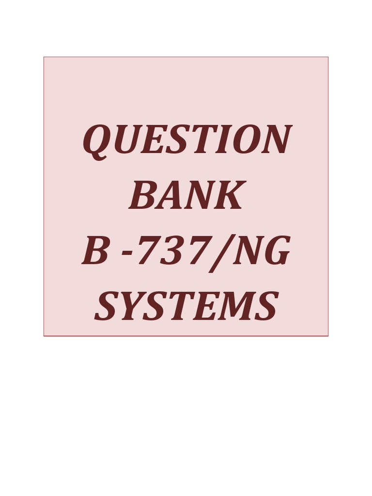 B737ng Systems Question Bank | PDF | Airspeed | Flight Recorder