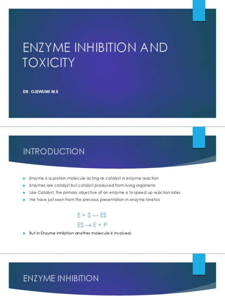 Enzyme Inhibition and Toxicity | PDF | Enzyme Inhibitor | Enzyme