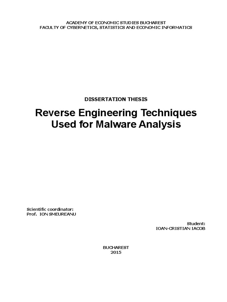 Reverse Engineering Techniques Used For Malware Analysis | PDF ...
