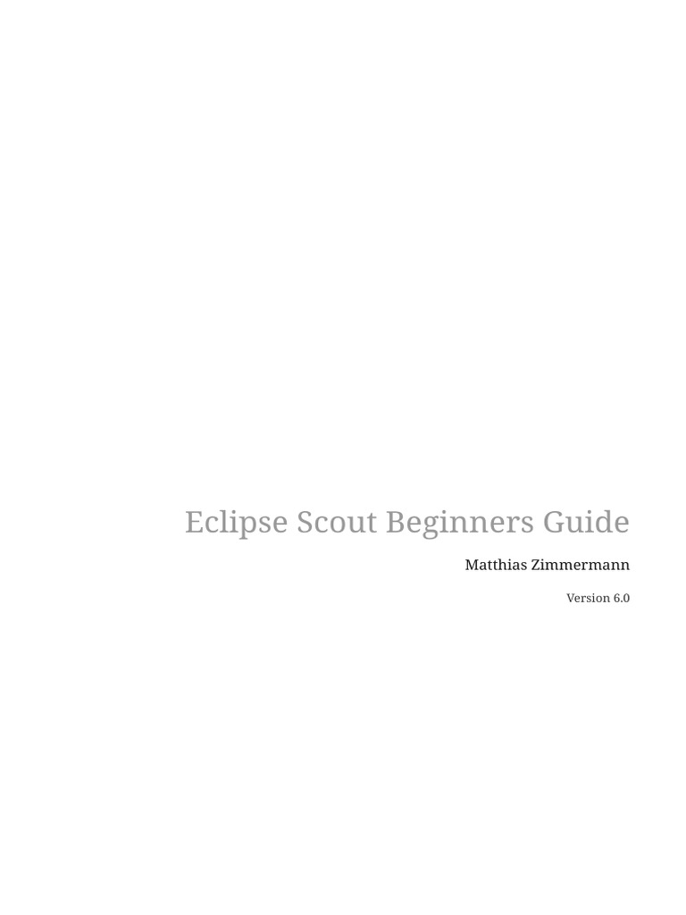 Eclipse Scout - Beginners Guide | PDF | Eclipse (Software) | Public Key Certificate