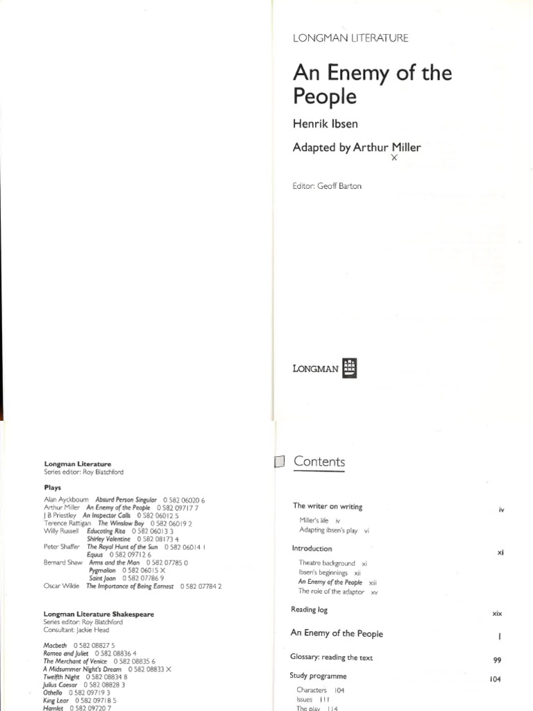An Enemy of The People - Ibsen PDF | PDF