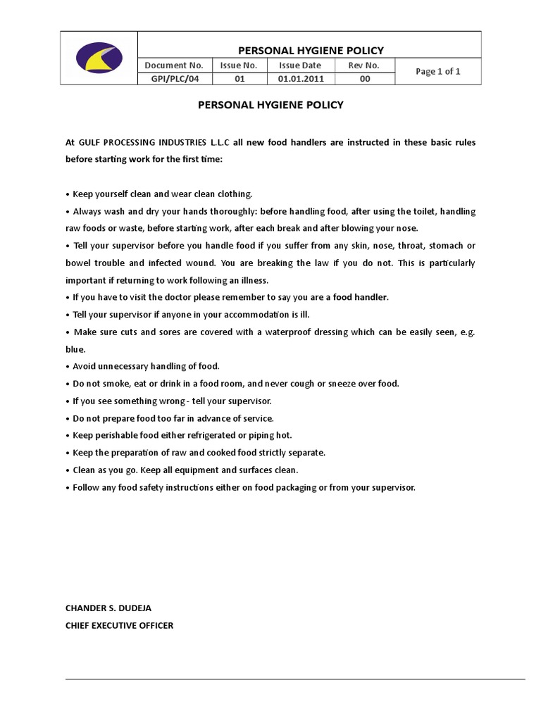 04 Basic Hygiene Rules | PDF | Self-Improvement