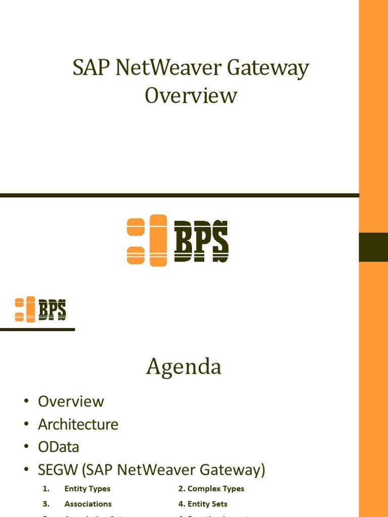Overview of SAP NetWeaver Gateway: Enabling Access to SAP Data via ...