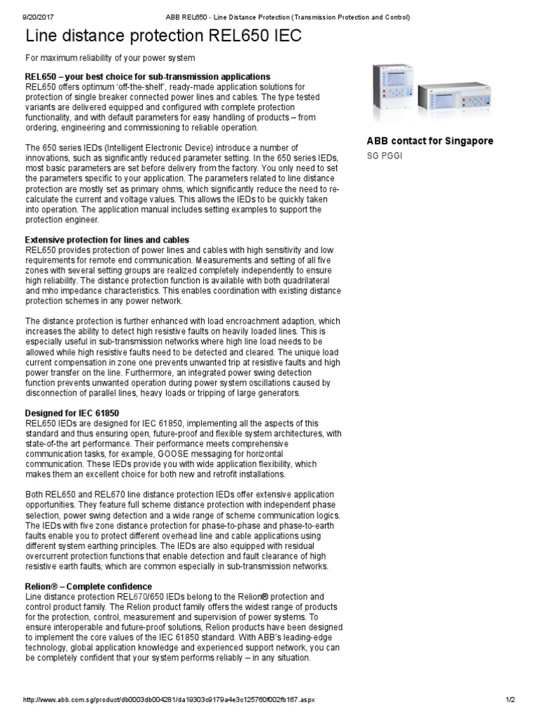 ABB REL650 Preface | PDF | Electric Power Transmission | Electric Power ...
