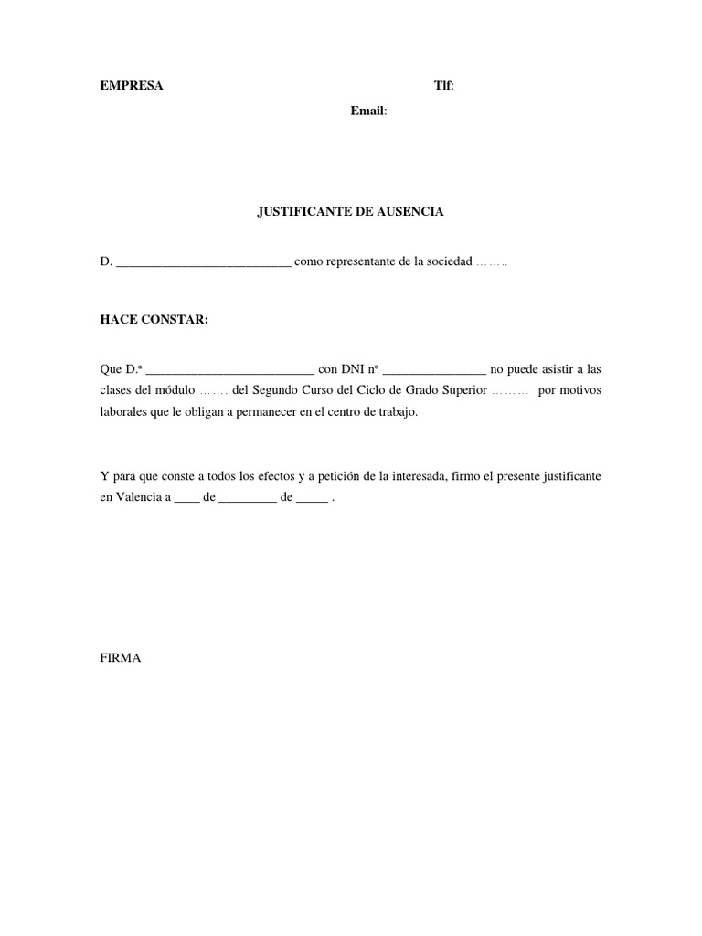 Justificante de Trabajo | PDF