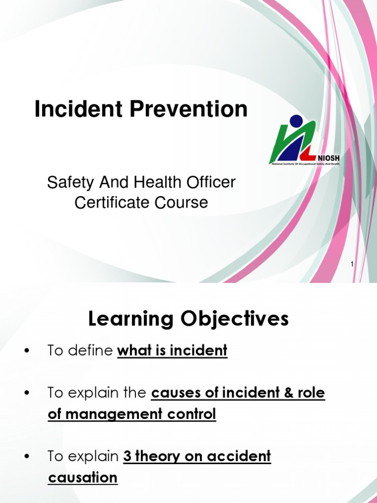 NIOSH SHO 02-Incident Prevention | Safety | Occupational Safety And Health