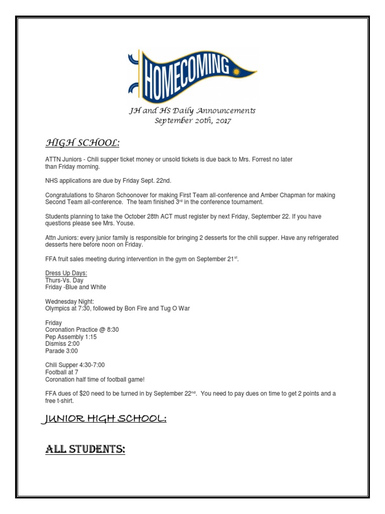 Junior High School: All Students | PDF