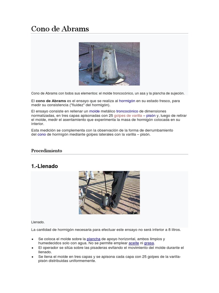 Cono de Abrams | PDF | Materiales de construcción | Science