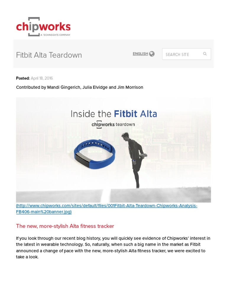 Fitbit Alta Teardown | PDF | Fitbit | Microcontroller