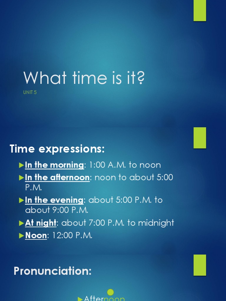 Understanding Time of Day Terms | PDF