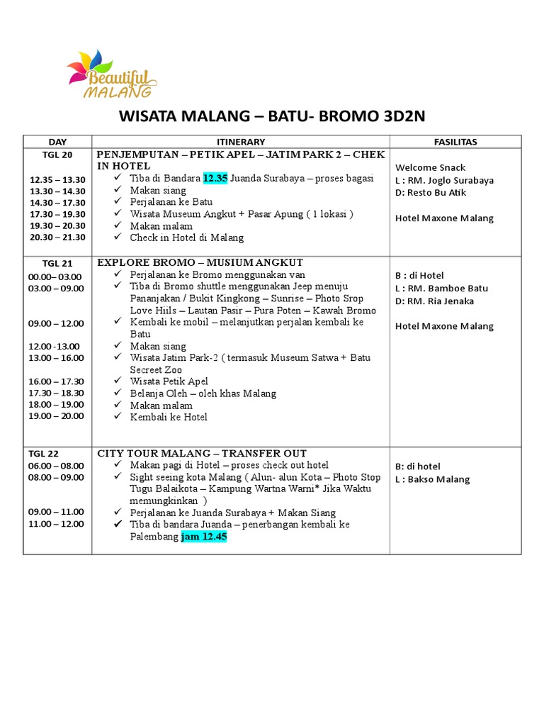 Wisata Malan Rundown | PDF