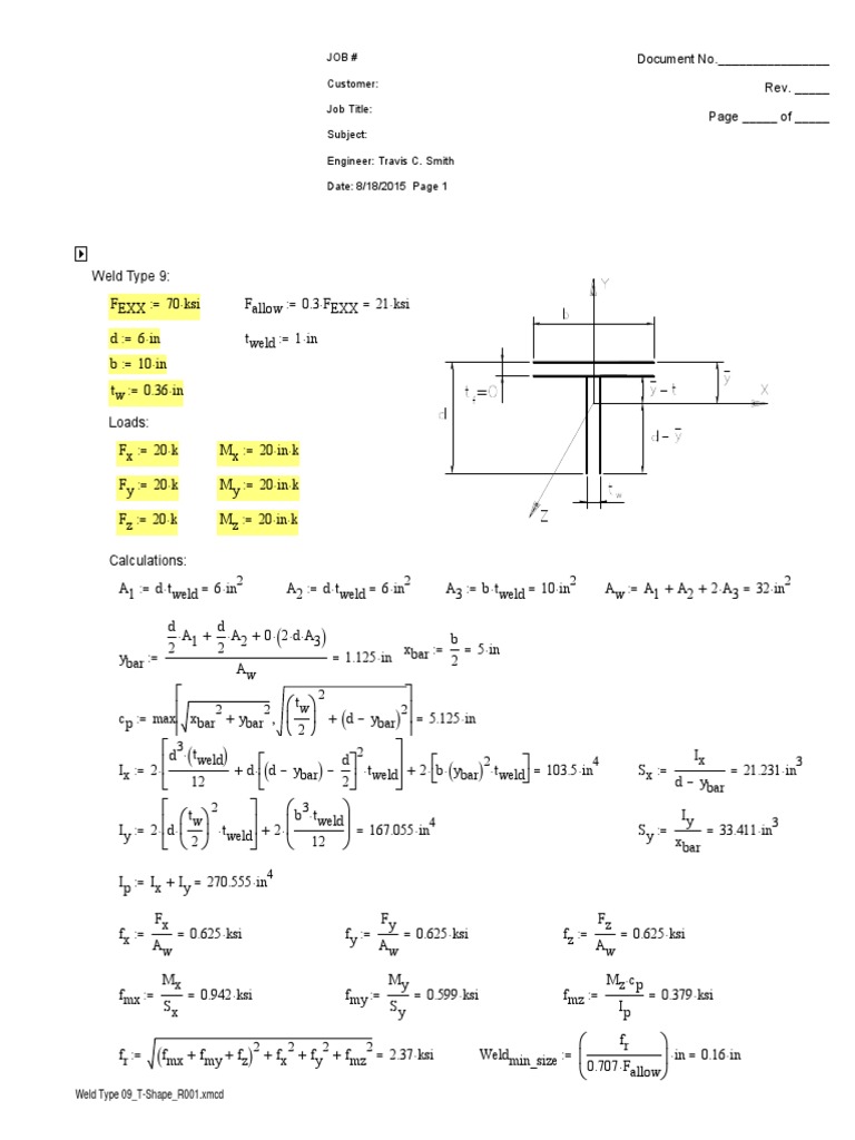 Structural Weld Calculations | PDF