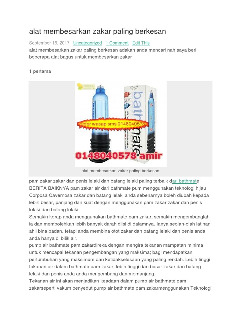 Alat Membesarkan Zakar Terkini | PDF