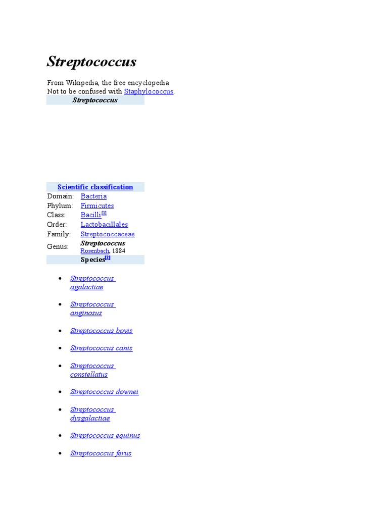 Streptococcus | PDF | Streptococcus | Gram Positive Bacteria