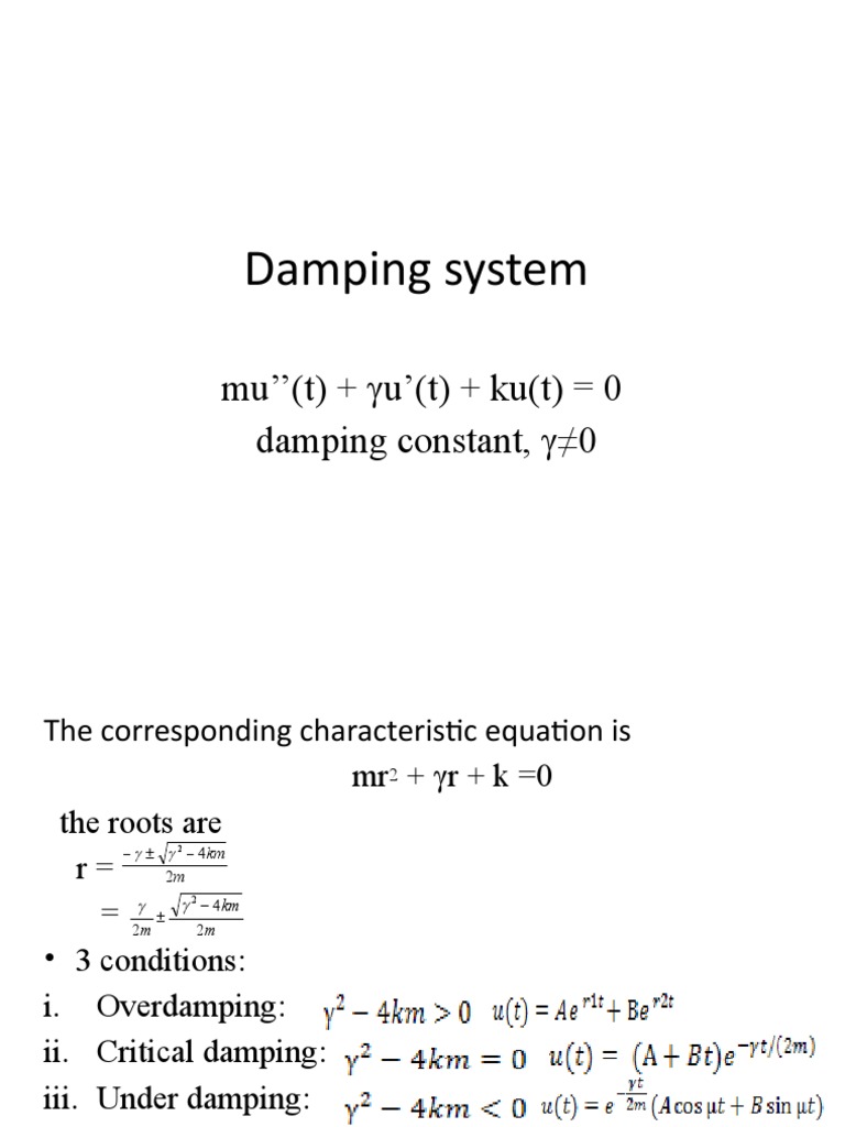 Understanding Damping Constants in Systems | PDF